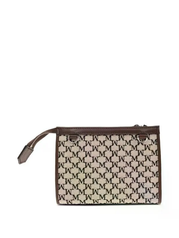 Max Mara Monogram-pattern Clutch - Brown