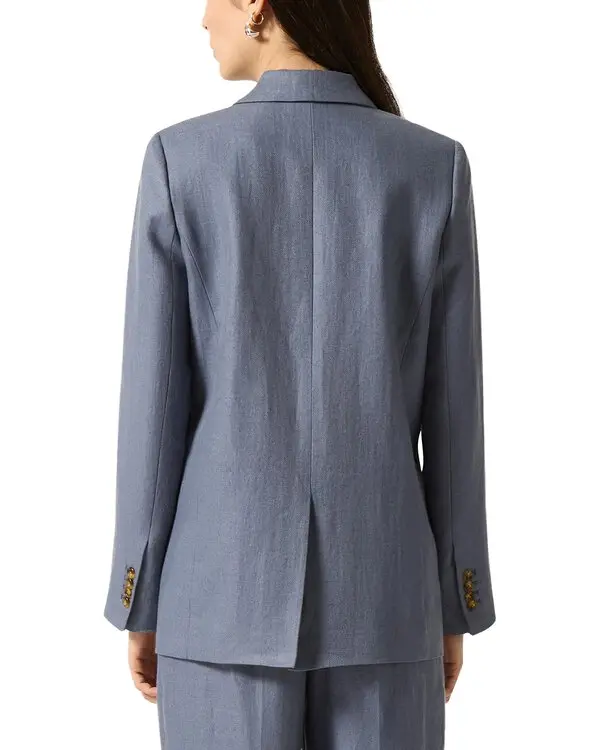 ARGENT Peak Lapel Blazer - Blue Grey
