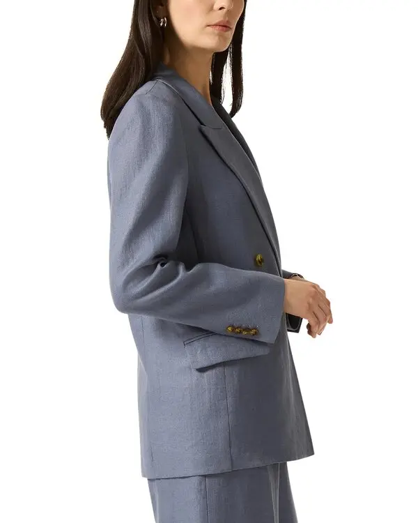 ARGENT Peak Lapel Blazer - Blue Grey