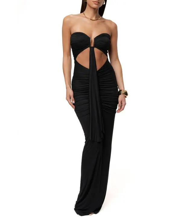 JLUXLABEL Drape Maxi Dress