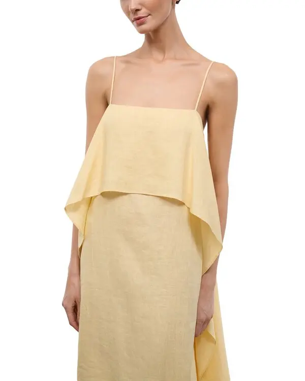 Staud Valencia Linen Maxi Dress