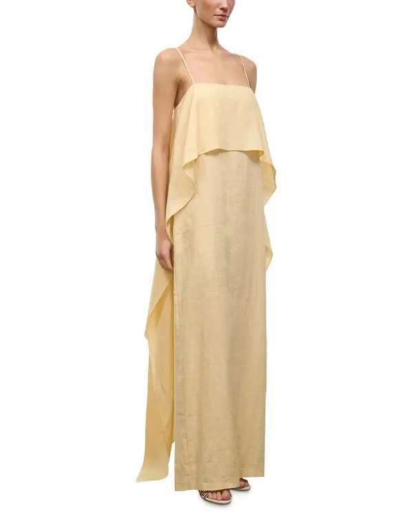 Staud Valencia Linen Maxi Dress