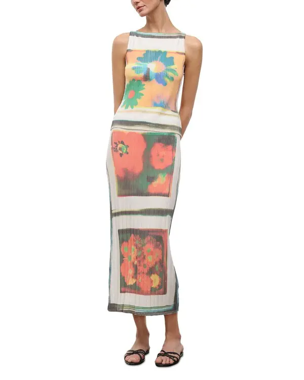 Staud Noemi Printed Skirt