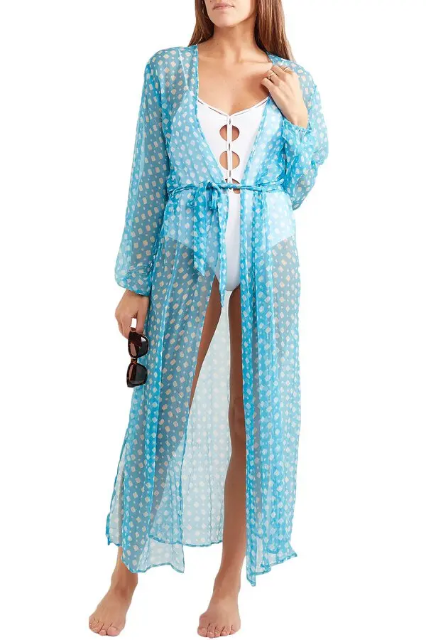 Cloe Cassandro Jemima Printed Silk-crepon Midi Wrap Dress