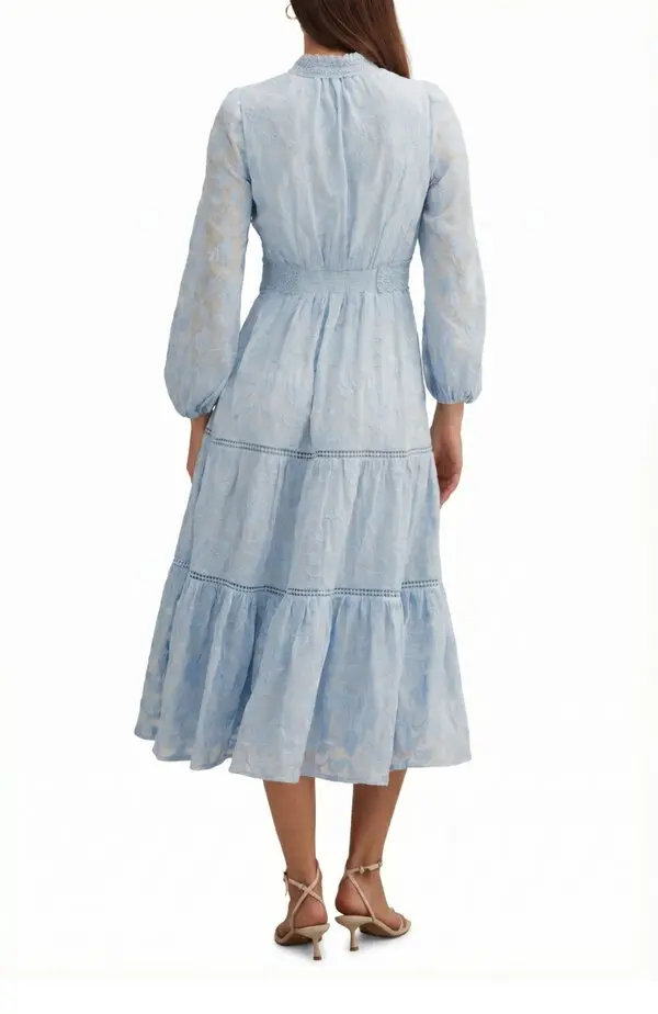 EVER NEW Nala Embroidered Midi Dress