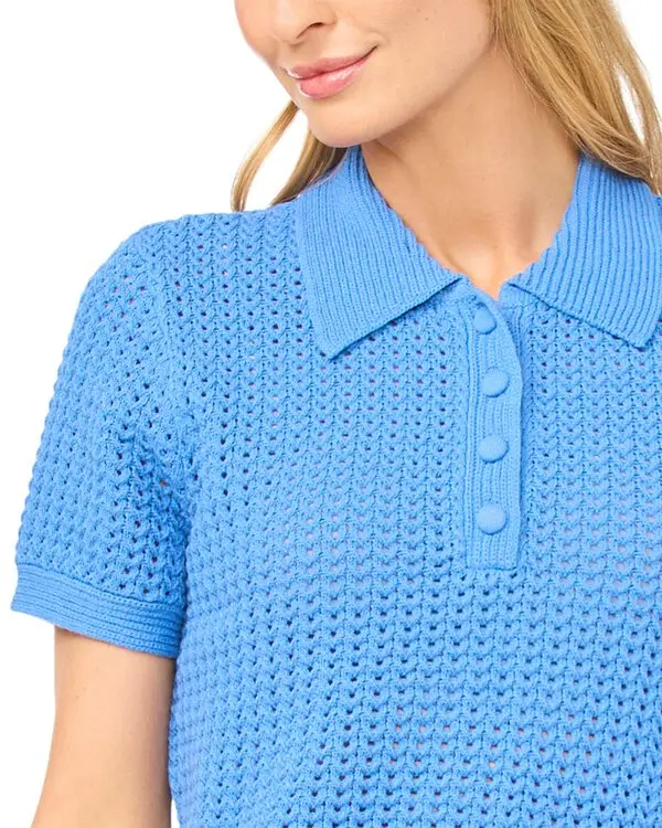 Ted Baker London Short Sleeve Texture Pointelle Polo