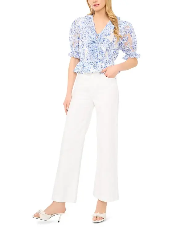 Ted Baker London Clarise Ruffle Trim V-neck Blouse