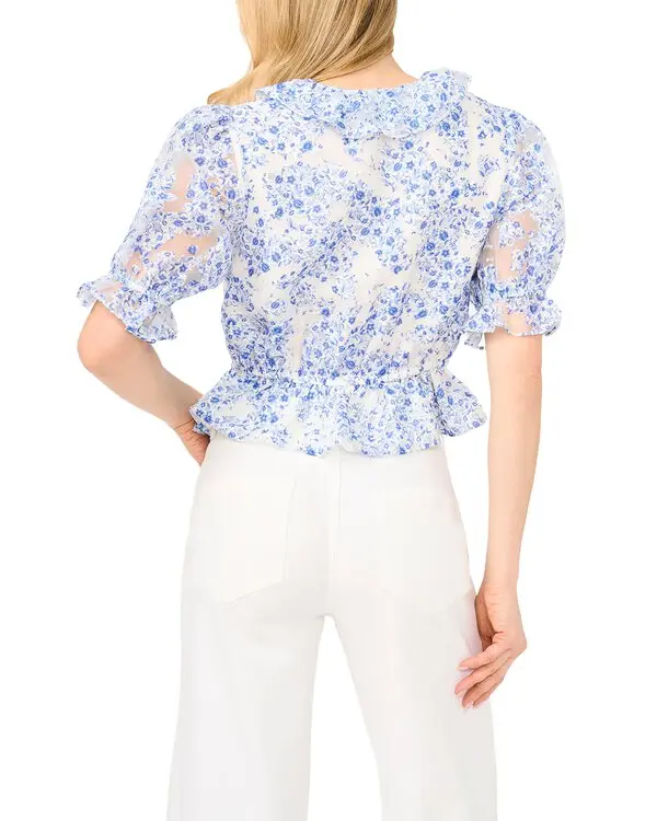 Ted Baker London Clarise Ruffle Trim V-neck Blouse