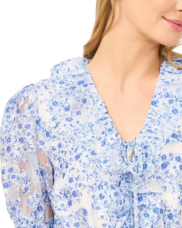 Ted Baker London Clarise Ruffle Trim V-neck Blouse