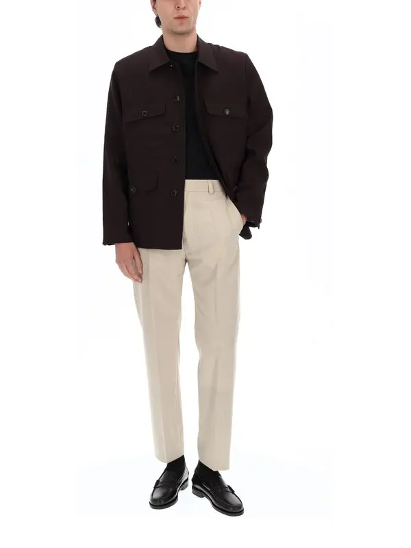 Paul Smith Linen Field Jacket - Purple