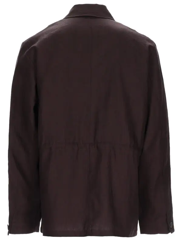 Paul Smith Linen Field Jacket - Purple