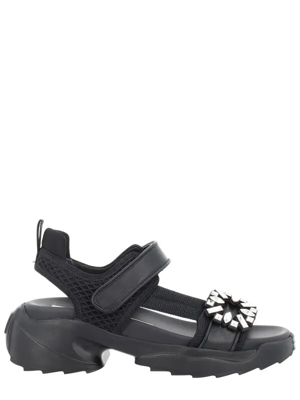 ROGER VIVIER Sandalo Viv' On The Run Sandals - Black