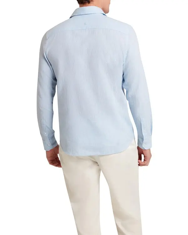 Ted Baker London Prynn Linen & Cotton Shirt - Light Blue