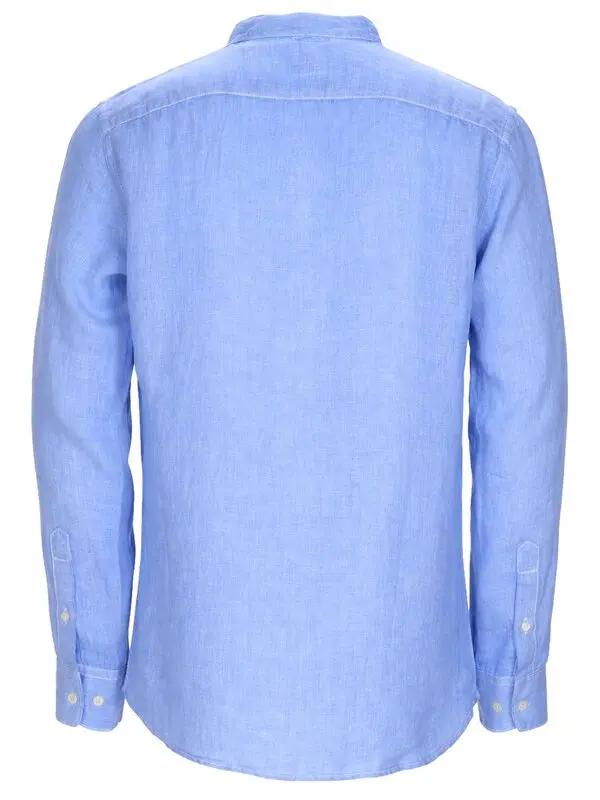 120% Lino Linen Shirt - Azure