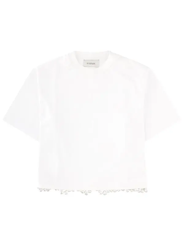 Sportmax Palmas Embellished T-shirt - White