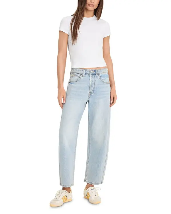 Good American Vintage High Rise Barrel Ankle Jeans - Indigo