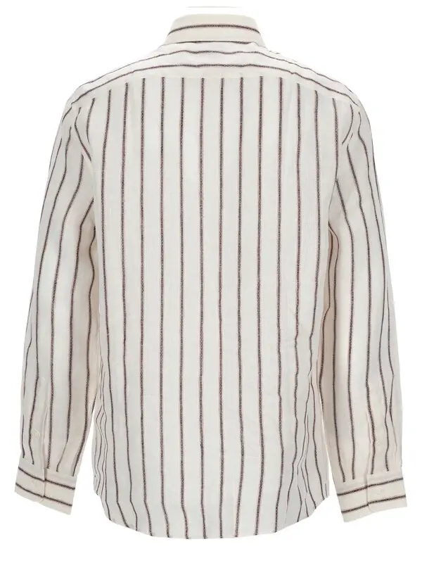 Brunello Cucinelli Camcia In Lino - Multicolour