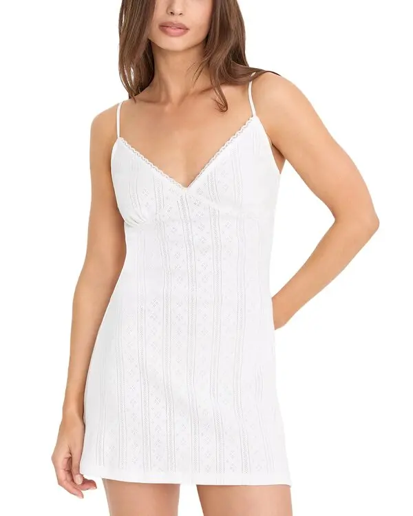Good American The Pointelle Mini Dress