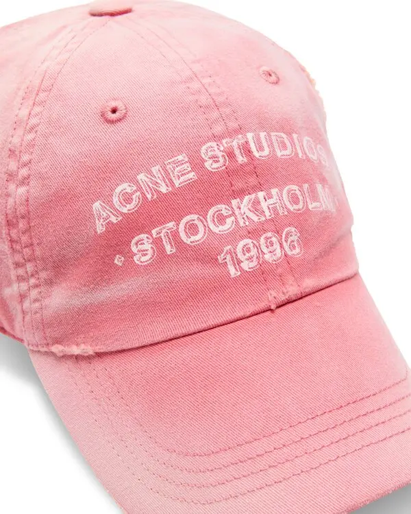 Acne Studios Logo Baseball Cap - Red