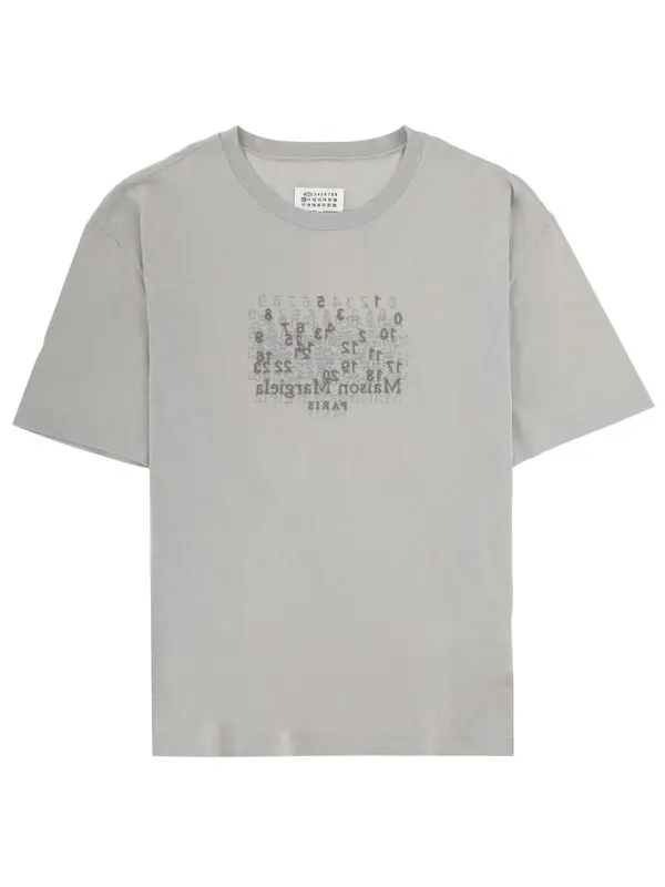MAISON MARGIELA T-shirt Con Stampa - Grey