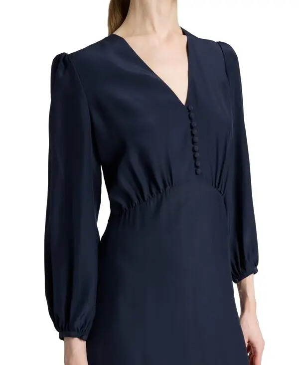 Santorelli Carina Silk Midi Handkerchief Dress