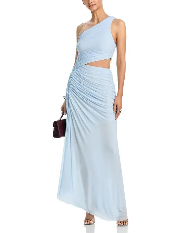 A.L.C. Cleo One-shoulder Ruched Maxi Dress