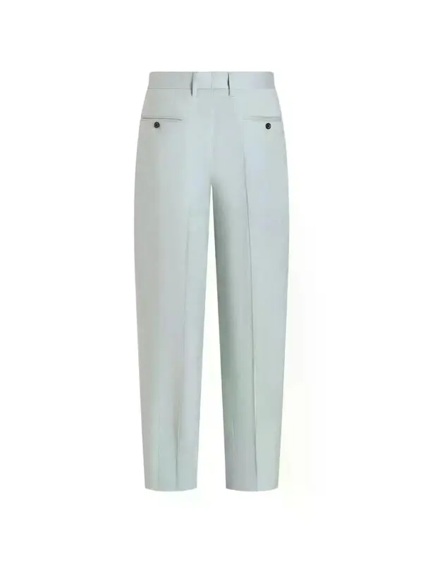 Dolce & Gabbana Shantung Viscose Trousers - Blue