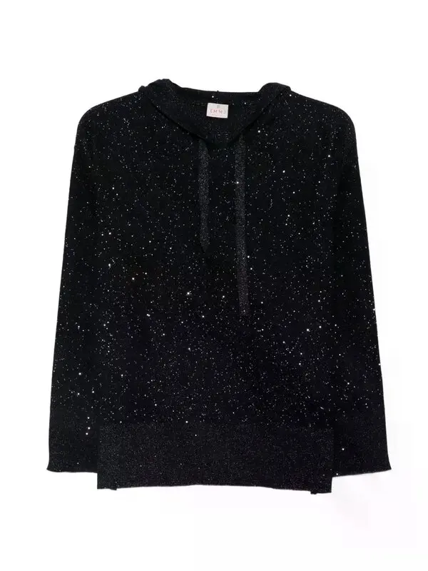 Marella Glitter-effect Drawstring Hoodie
