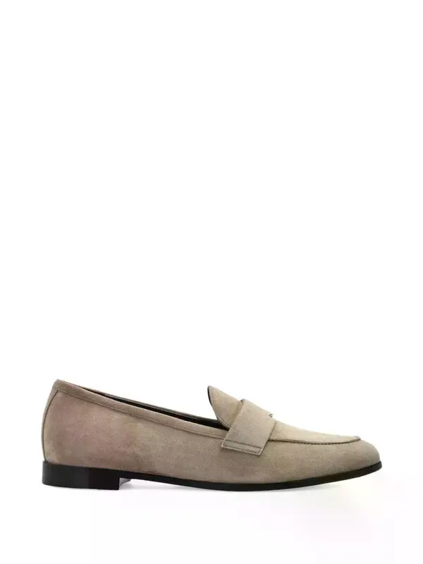 Max Mara Panelled Slip-on Loafers - Neutrals
