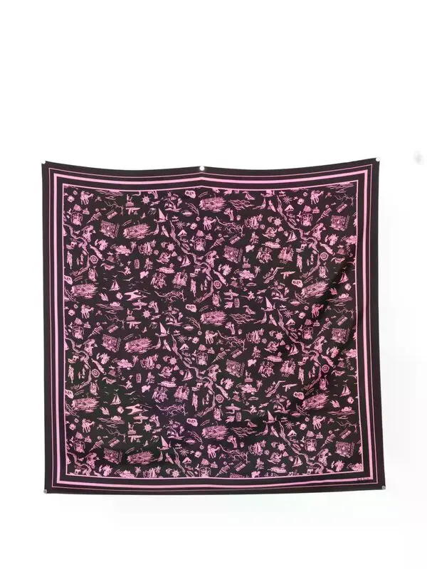 Paul Smith Square-shape Silk Scarf - Purple