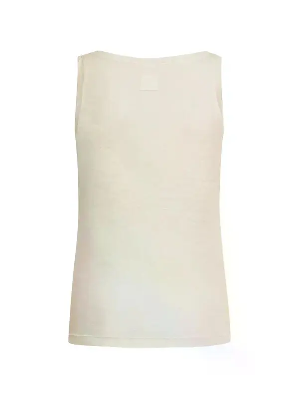 120% Lino Slub-texture Tank Top - Neutrals