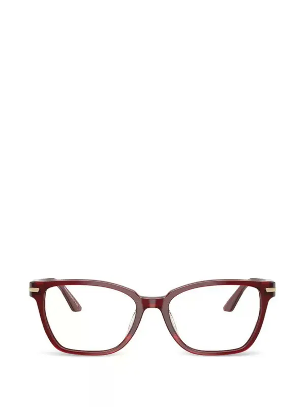Emporio Armani Square Frame Eyeglasses - Red