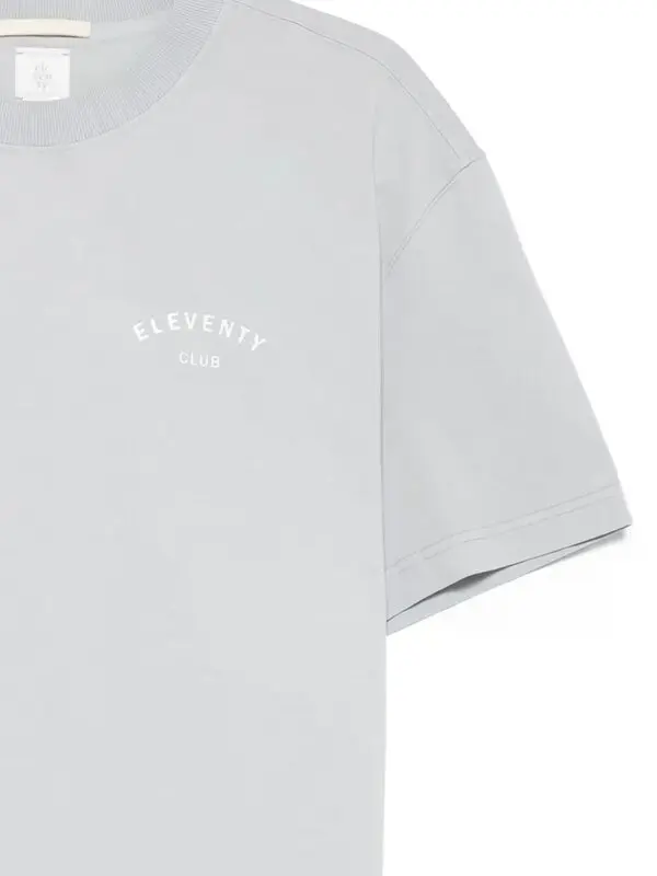 Eleventy Logo-print T-shirt - Grey
