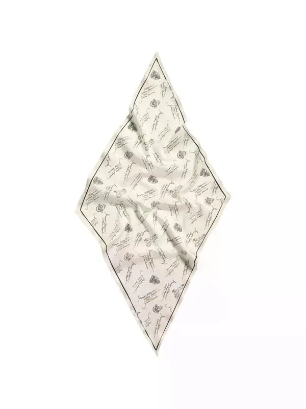 Maison Kitsuné Poetic Paris Scarf - White