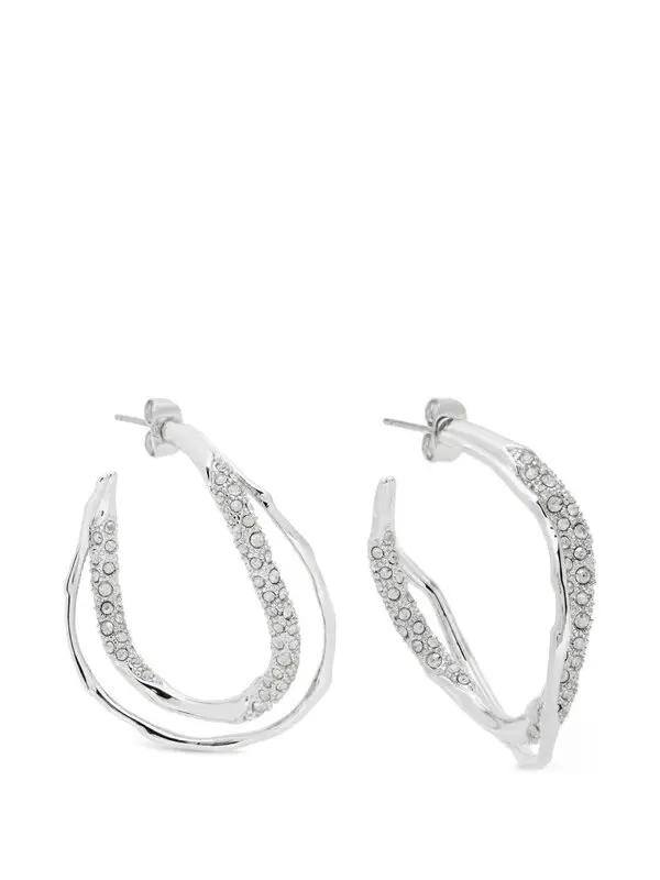 Alexis Bittar Solanales Twist Hoop Earrings - Silver