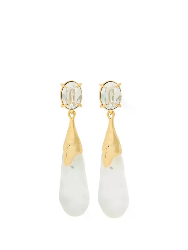 Alexis Bittar Bonbon Crystal-embellished Drop Earrings - Gold