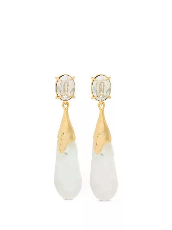 Alexis Bittar Bonbon Crystal-embellished Drop Earrings - Gold