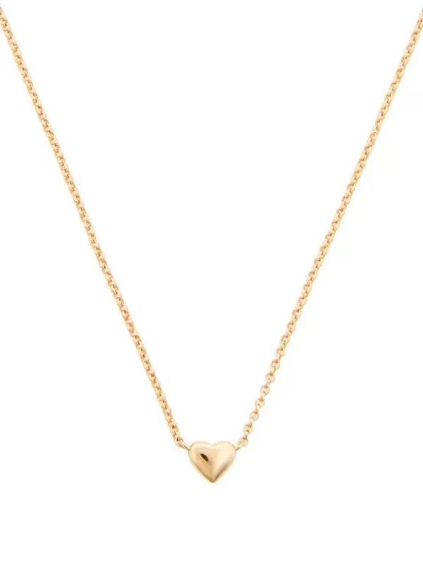 ASTRID & MIYU Heart-pendant Rolo-chain Necklace - Gold