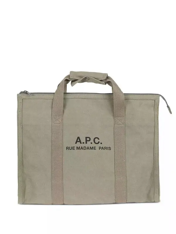 A.p.c. Recuperation Logo-print Luggage Bag - Green