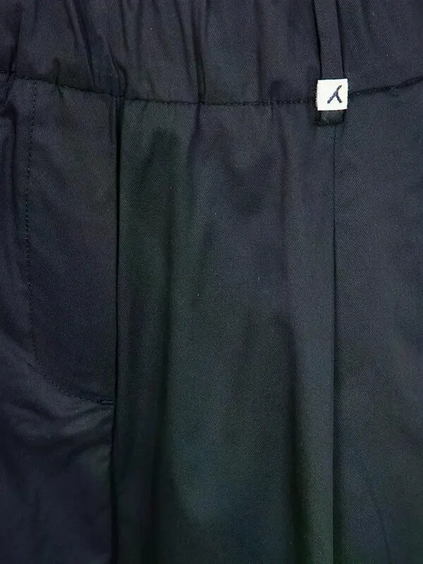MYTHS Elasticated-waistband Pressed-crease Trousers