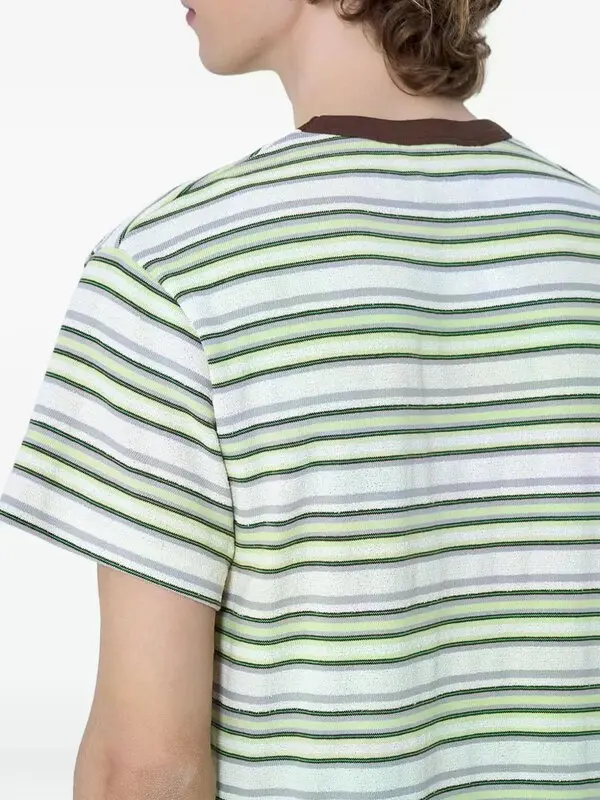 BRAIN DEAD Striped T-shirt - Green