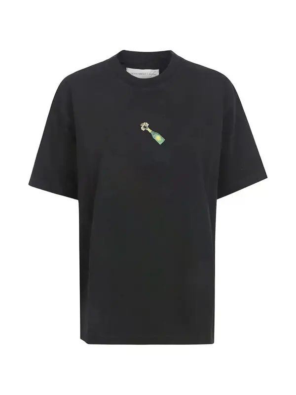 ALBERTO BRESCI Embroidered-motif T-shirt - Black