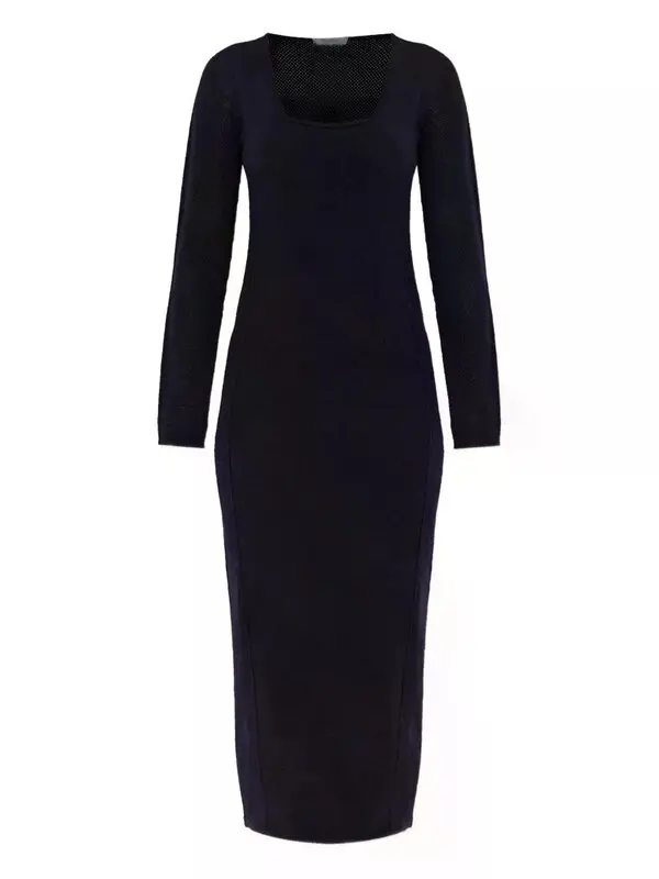 Max Mara Sophia Square Neck Dress - Blue