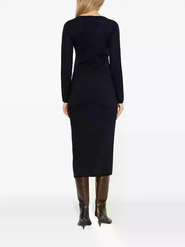 Max Mara Sophia Square Neck Dress - Blue