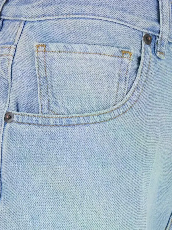 GRIFONI Faded-wash Wide-leg Jeans - Blue
