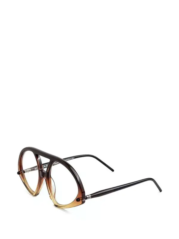 KUBORAUM P31 Truman Capote Pilot-frame Glasses - Brown