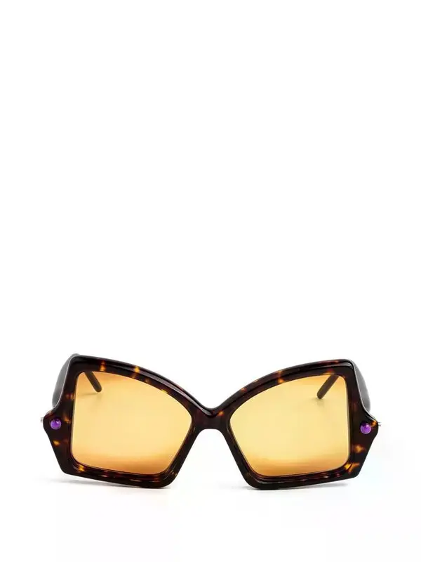 KUBORAUM Geometric Sunglasses - Brown