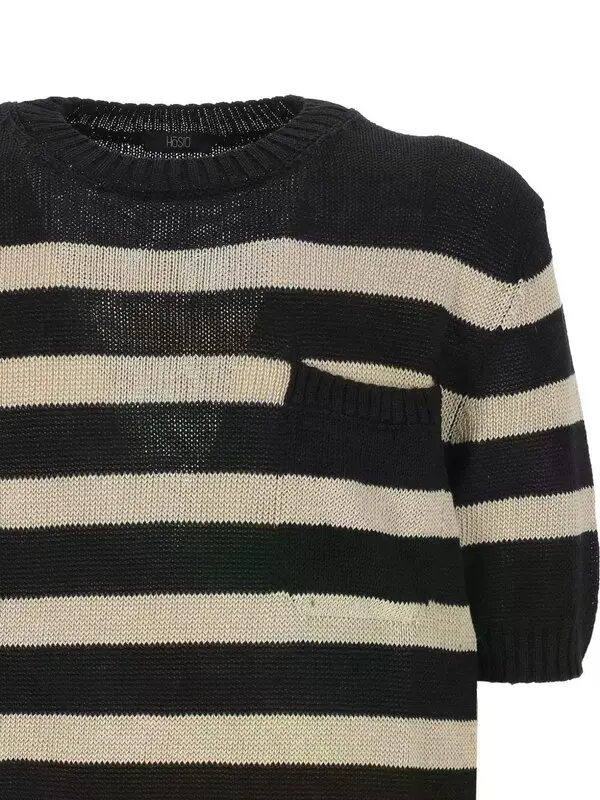 HOSIO Striped Short Sleeve T-shirt