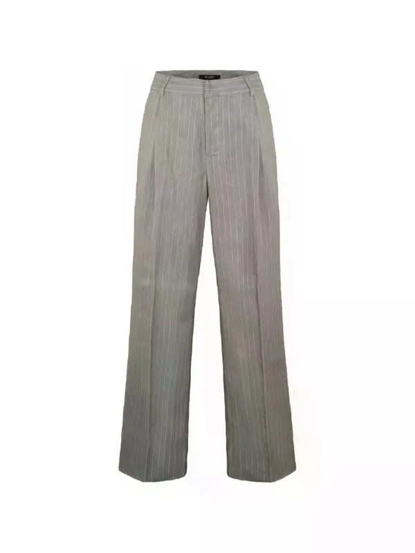 MOORER Ofilia Pinstripe Pleated Trousers - Grey
