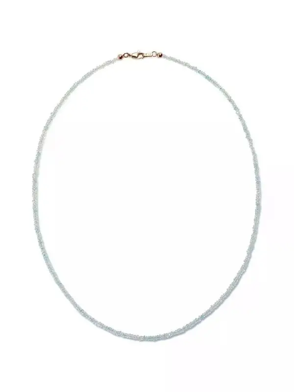 LIZZIE FORTUNATO Aquamarine Bead Necklace - Blue